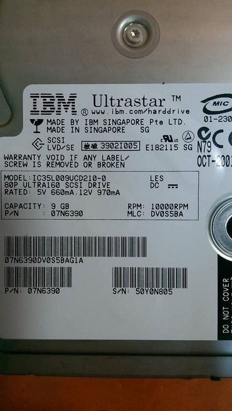 IBM 73LZX 9.1GB ULTRA160 IC35L009UCD210-0 - PLC DCS SERVO Control MOTOR POWER SUPPLY IPC ROBOT
